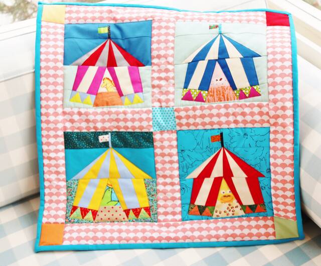 Quilt Baby Patchwork Newborn Circus Tent Horse Crib Pram Stroller Bedding Blue Coral Red Yellow ...