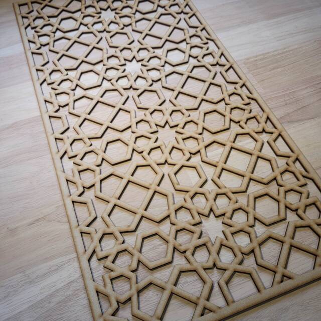 Geometric Arabic Screen Laser Cut Mdf Panel, Radiator Cover, Wall Art ...
