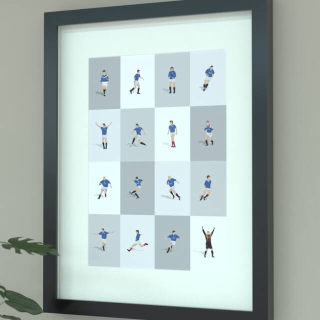 Rangers Legends Illustrated Art Print - Ibrox Icons Poster Gift by Etsy ...