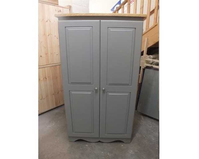 Chase Painted Hideaway Computer Cupboard With Reclaimed Top - Bespoke ...