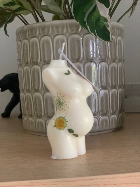 Pregnant Woman Body Candle - Baby Shower Gift Gender Reveal Idea ...