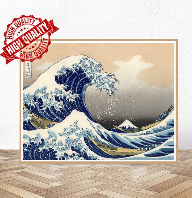 The Great Wave Off Kanagawa/Kanagawa-Oki Nami Ura By Katsushika Hokusai ...