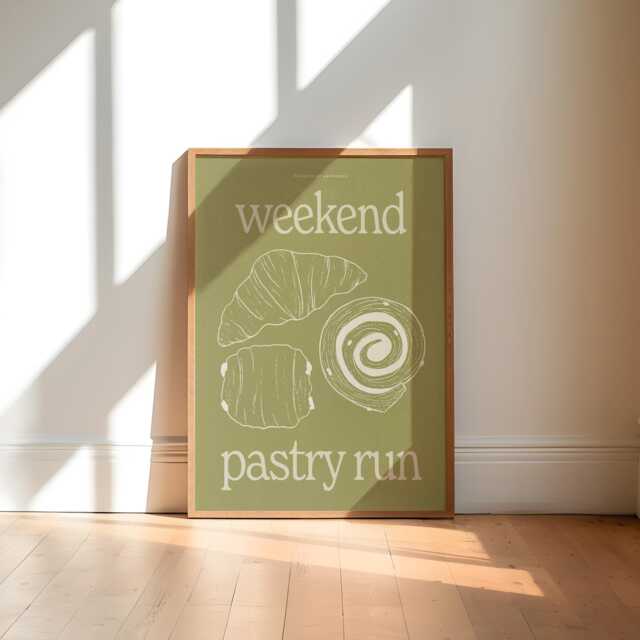 Pastries Art Print, Kitchen Art Print, Food Minimalist Art, Dining Room ...