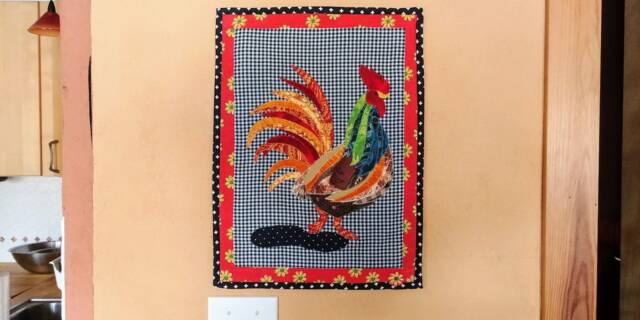 Patchwork Rooster Quilt Wall Hanging Quilted by Etsy | ufurnish.com