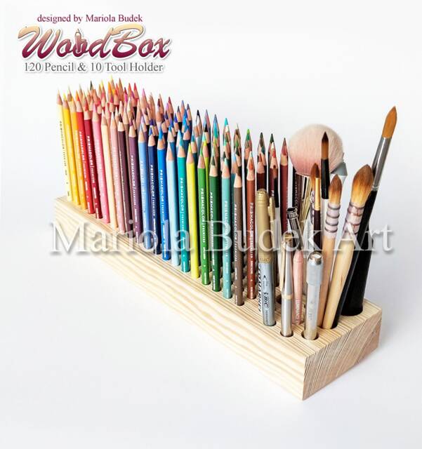 Woodbox 120 - Pencil Holder Organizer By Mariola Budek Wood Wooden Desk ...