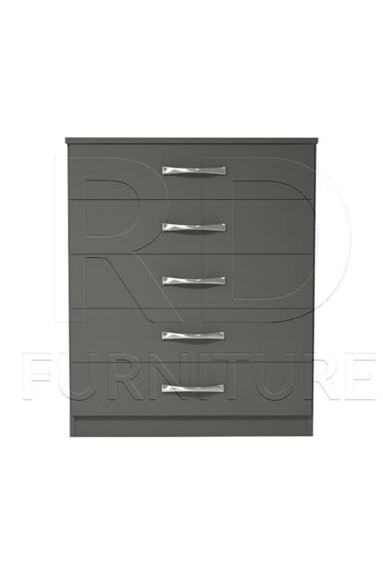 Grey Chest Of Drawers Ready Assembled Classic 5 Drawer by Etsy ...