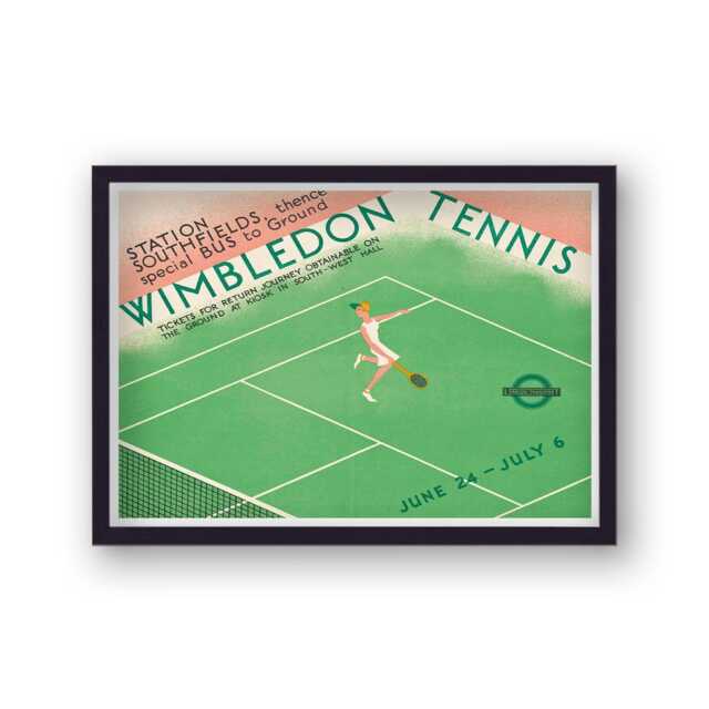 Vintage London Transport Wimbledon Tennis Southfields No4 Print by Etsy ...