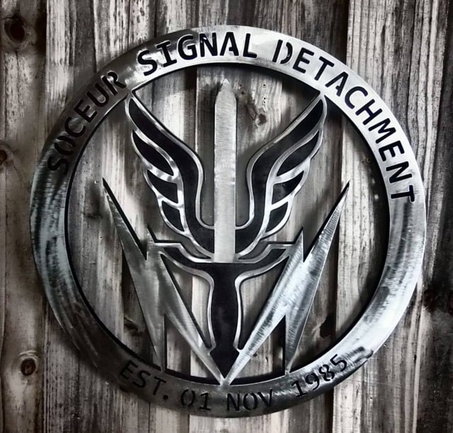 Us Army Metal Wall Plaques, Socure Signal Detachment, 1-17Th Cav, D ...