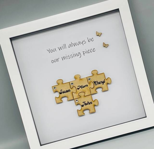 Personalized Memorial Jigsaw Frame Sympathy Gift, Missing Piece Poem by ...