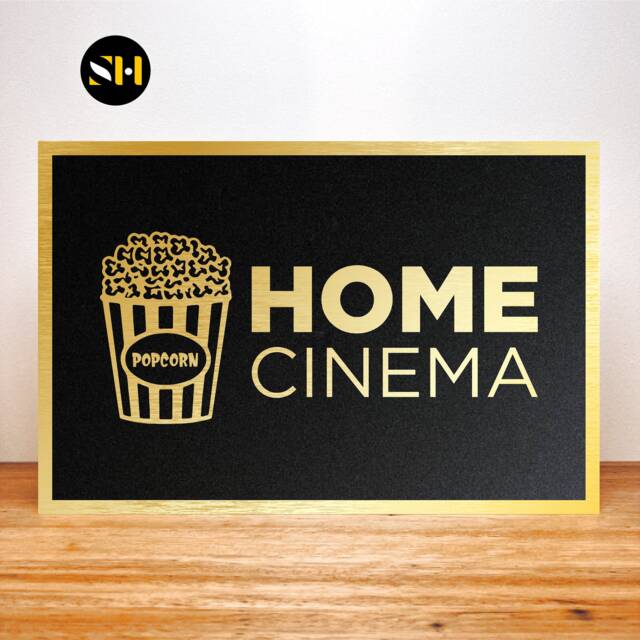 Home Cinema - Theatre Signs Signage Decor I Popcorn by Etsy | ufurnish.com