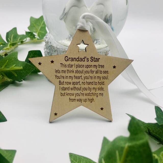 Personalised Memorial Star Ornament Engraved Remembrance Bauble by Etsy ...