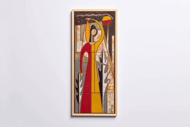 Mid Century Modern Wall Decor, Female Figure Colorful Art, Womens Day ...