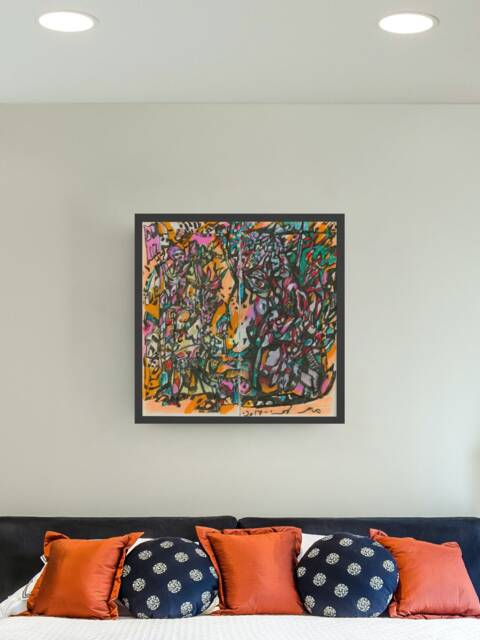 Texture Painting, Original Art, Colorful Abstract Wall Print On Canvas ...