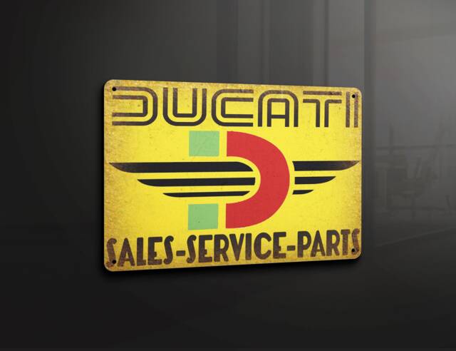 Ducati Garage Man Cave Bike Motorcycle Home - Metal Sign Plaque Wall ...