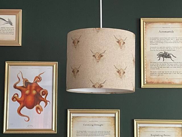 Highland Cow Lampshade Ceiling Light Shade Animal Print Material Fabric ...