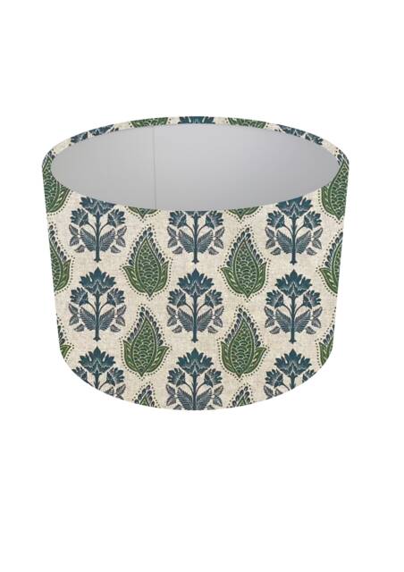 Lulworth Indigo & Sap Green Fabric Lampshade , Table Lamp Pendant ...