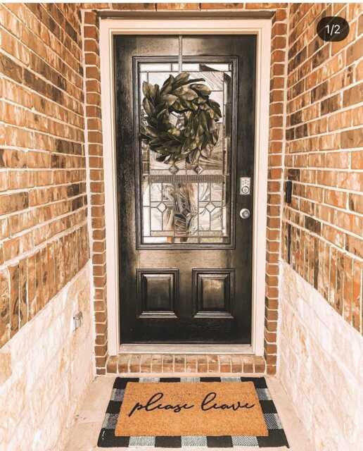 Please Leave Doormat Funny Personalized Flocked Coir Welcome Mat ...