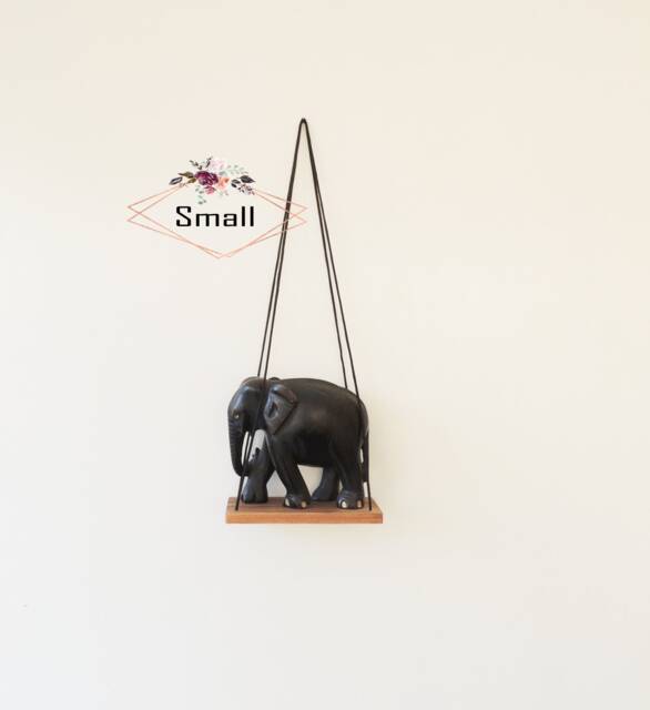 Hanging Shelf Small Wooden Swing Shelf With Black Cord by Etsy ...
