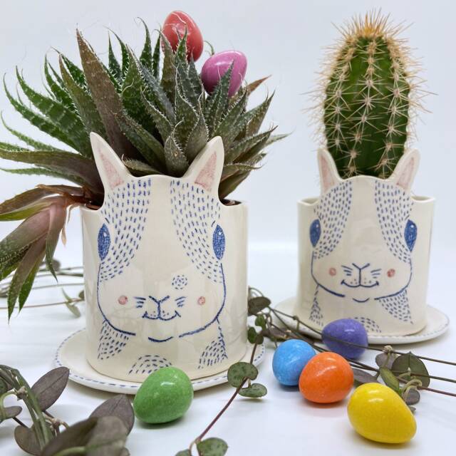 Bunny Rabbit Handmade Flowerpot For Small Succulents by Etsy | ufurnish.com