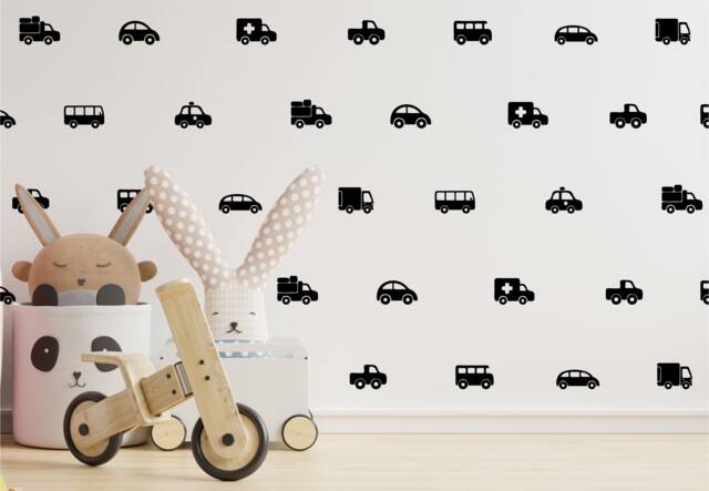 Vehicle Wall Decals /Cars & Trucks Stickers /Modern Kids Room /Boys ...