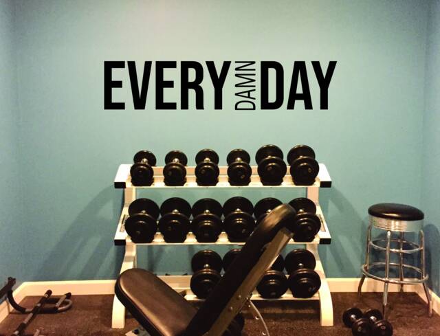 Every Damn Day, Gym Wall Decal, Design Ideas, Decor Idea, Fitness Decor ...