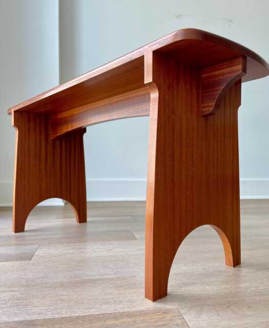 Mahogany Shaker Bench - Solid Wood Entryway Or Dining Custom Sizes ...