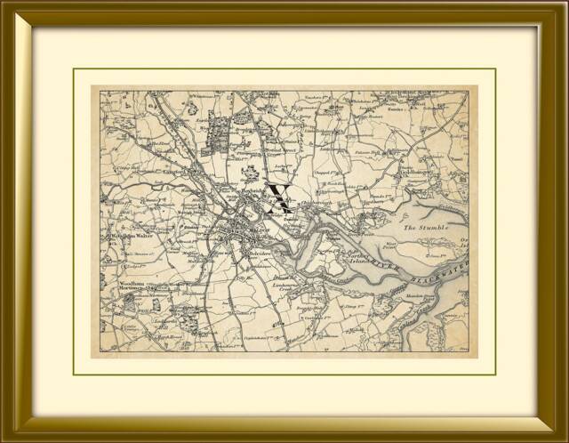 Old Map Of The Environs Maldon, Essex - 1898 by Etsy | uFurnish.com