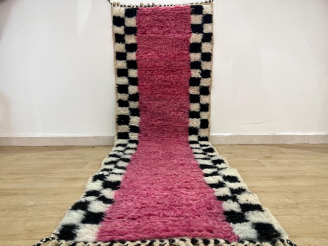 Pink Moroccan Runner Rug 2x7 , Beni Ourain Hallway Hall Berber Carpet ...