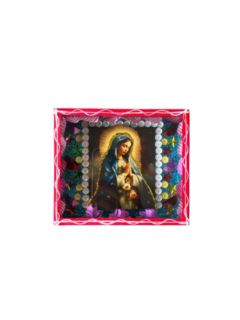 Virgen De Guadalupe Art, Lady Of Shadow Box, Mexican Retablo, Folk Art ...
