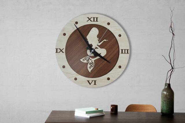 Mermaid Wall Clock, Mermaid Life For Kids Room, Mermaid Decal, Mermaid ...