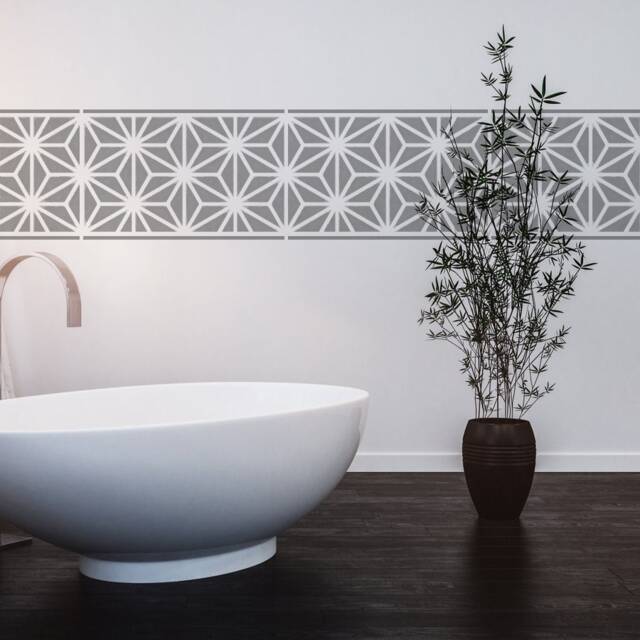 Star Trellis Wall Border Stencil Moroccan Tile Pattern, Diy Home Decor ...