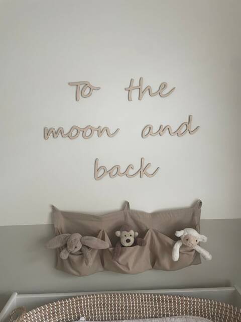 To The Moon & Back, Wall Art, Wooden Word Sign, Nursery Decor, Photo ...