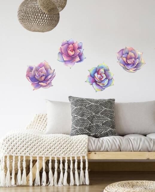 Rainbow Succulent Wall Decal 12 by Etsy | ufurnish.com