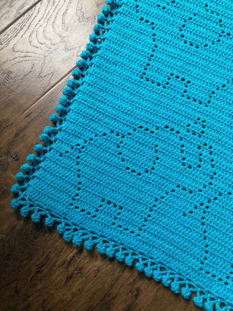 Crochet Baby Blanket - Penelope Elephant - Filet Crochet - New Gift by ...