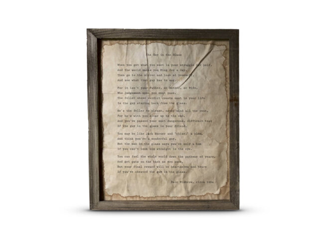 The Guy in The Glass - Dale Wimbrow Handmade Vintage Typewriter Style ...