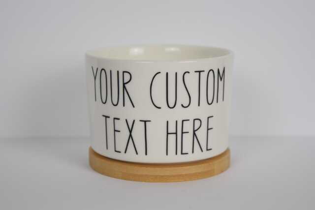 Custom Text Succulent Pot, Personalized Saying Small Plant Pot With ...