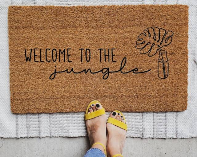 Welcome To The Jungle Mat, Custom House Plant Doormat, Personalized ...