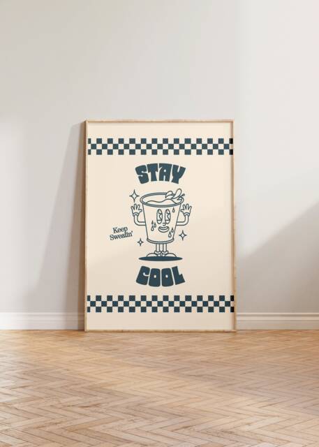 Stay Cool Retro Print, Wall Art, Decor, Style Y2K 80S 90S Prints ...