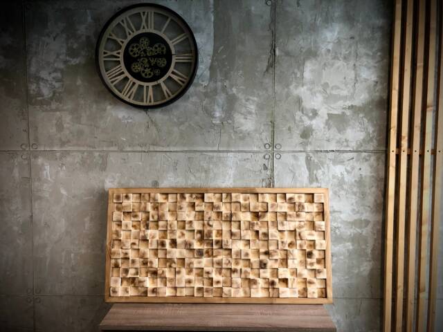 Wood Diffuser, Wall Decor Mosaic, Acoustic Diffuser, Custom Panel, Wood ...