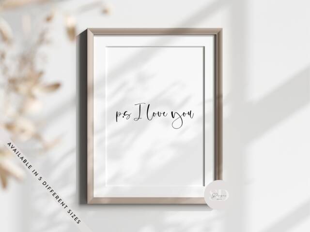 P.s I Love You Quote Print, Valentine's Day Relationship Couples ...