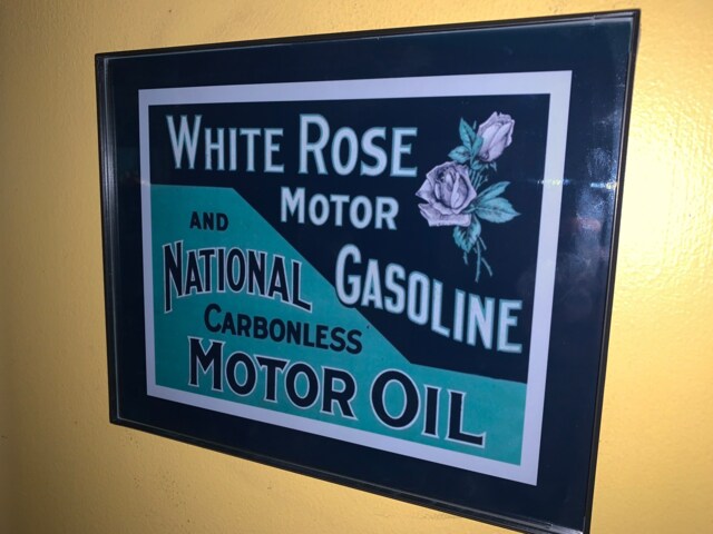 White Rose National Oil Gas Service Station Garage Bar Framed ...