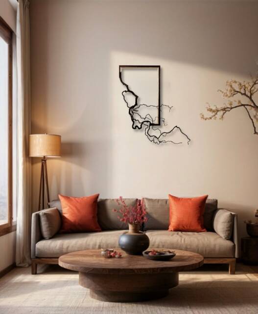 Fusion Frame Driftwood Wall Art Design Solid Natural Wood Handcrafted ...