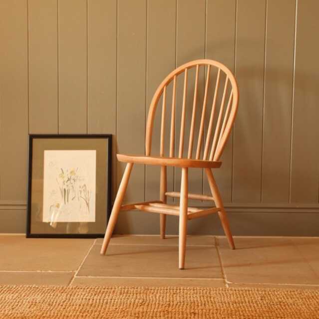 Farmhouse Windsor Back Solid Wood Kitchen Dining Chair, Country Style ...