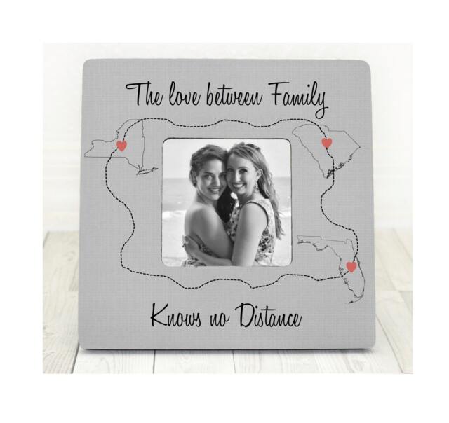 Personalized Long Distance Family Photo Frame Long Distance Gift Family ...