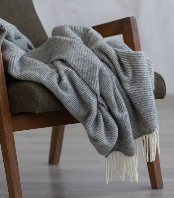 Natural Grey Undyed Scandinavian Sheep Pure Wool Extra Large Sofa Or ...