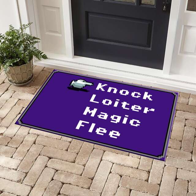 Doormat, Retro Rpg Menu, Welcome Rug, Flee, Magic, Decorative Indoor ...