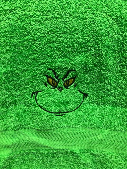 Grinch Bright Lime Green Terry Towel by Etsy | ufurnish.com
