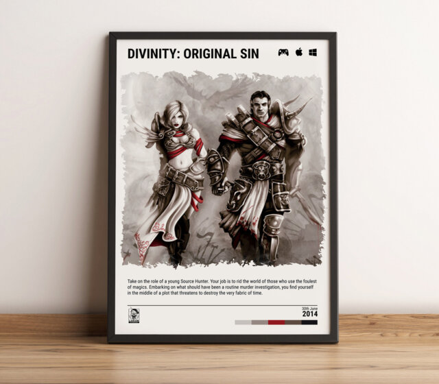 Divinity 1 Original Sin - 2014 Poster - Video Game Wall Art Print ...