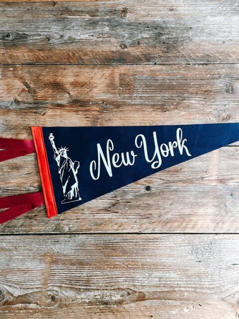New York Pennant Flag/Felt Pennant Wall Hanging Banner The Big Apple ...