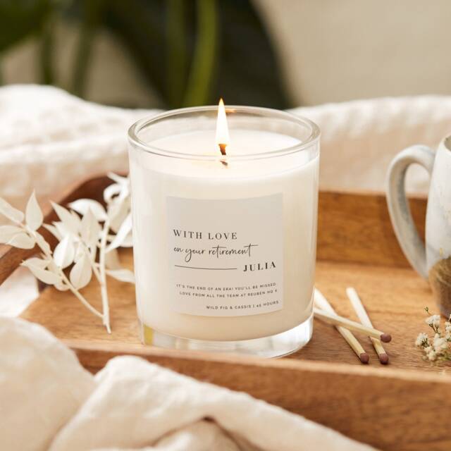 Personalised Retirement Gift Candle Soy Wax Scented Candle by Etsy ...